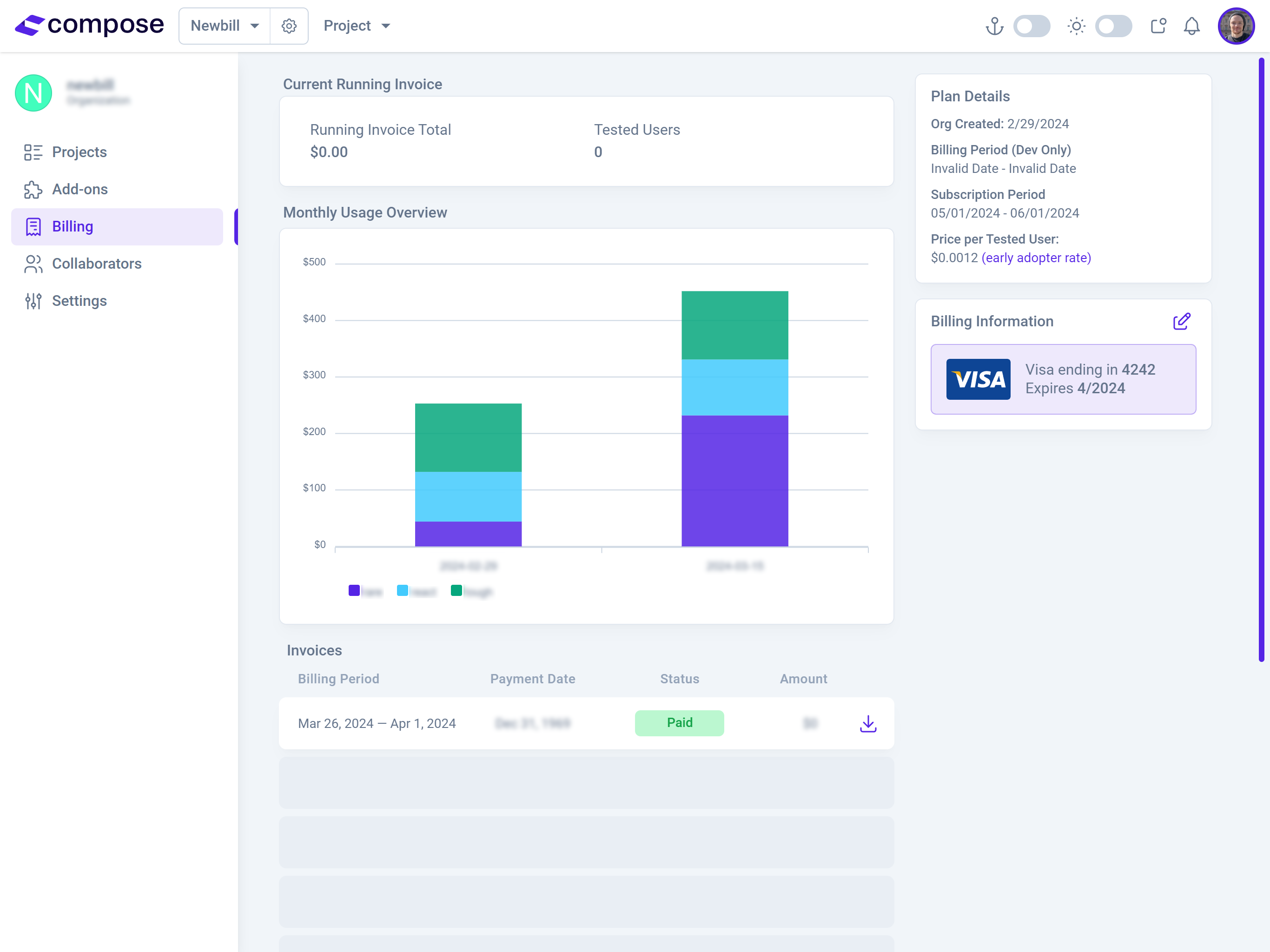 Pricing overview – Compose Support