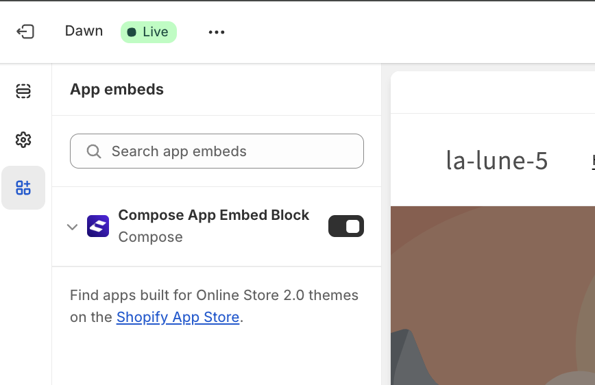 Adding the Compose Snippet to a Shopify Store – Compose Support